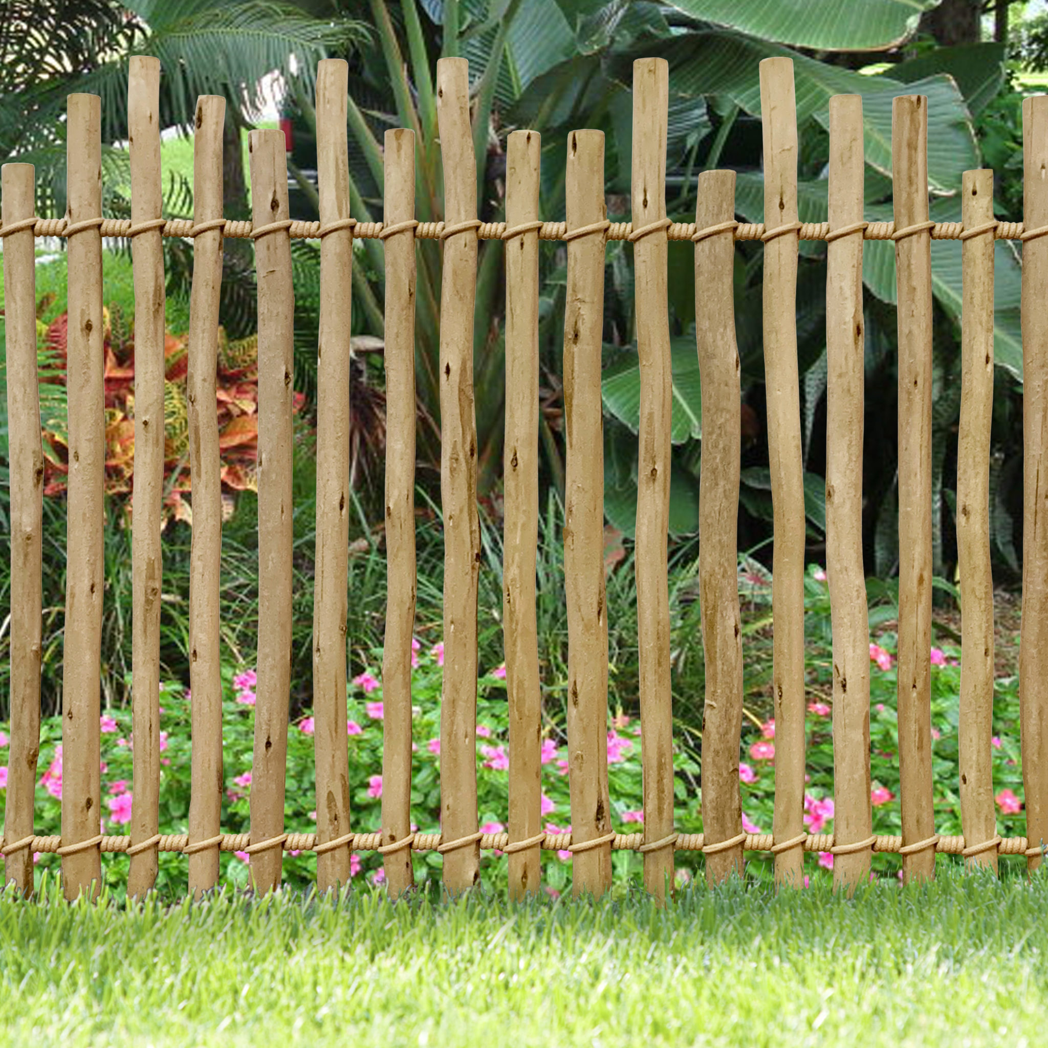 Bamboo Fence - Rustic Eucalyptus